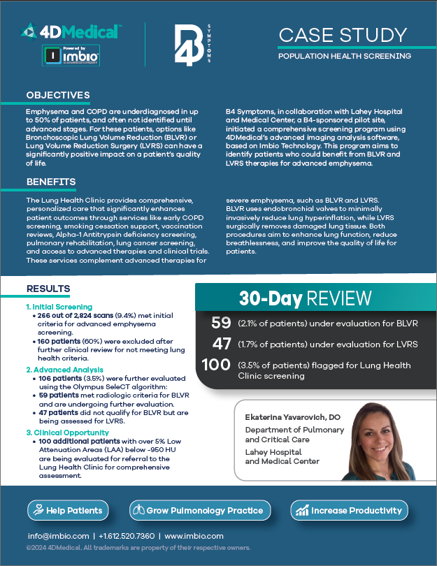 Case Study - Population Health Screening - B4 Symptoms